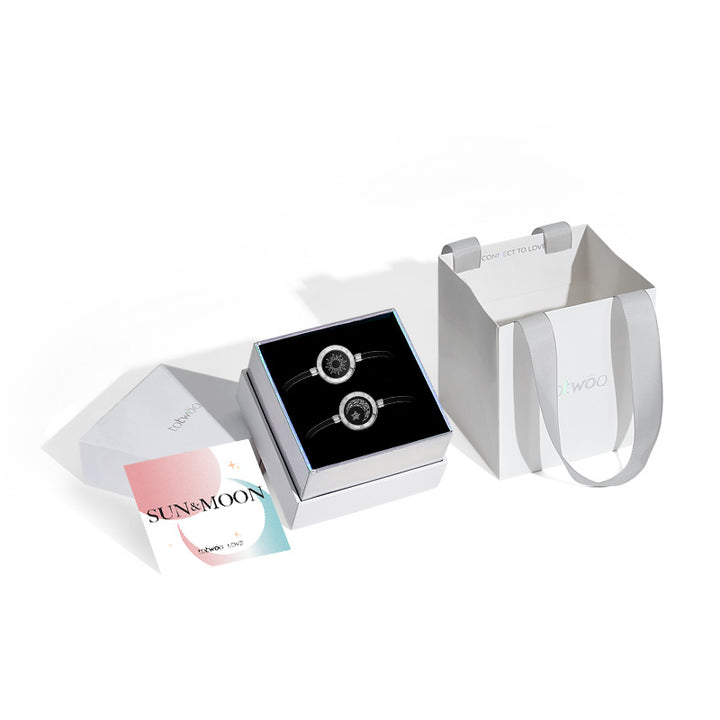 Sun&Moon Long Distance Touch Couple Bracelets with Milan Rope – totwoo