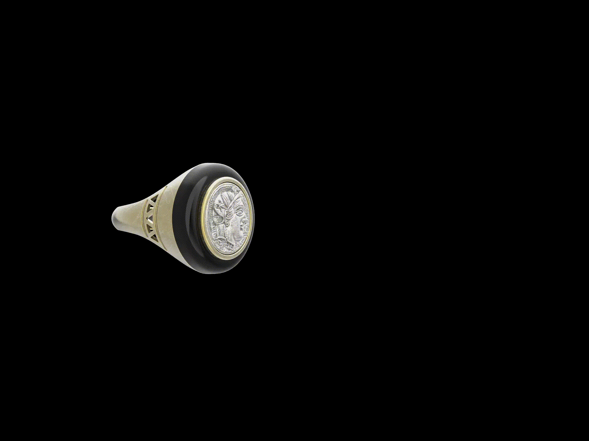 totwoo MEET Athena Greek Coin Smart Ring for Sale