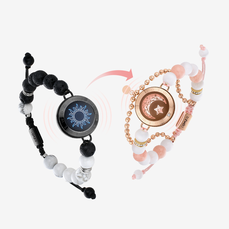 Sun & Moon Touch Couple Bracelets with Phantasmal Beads – totwoo