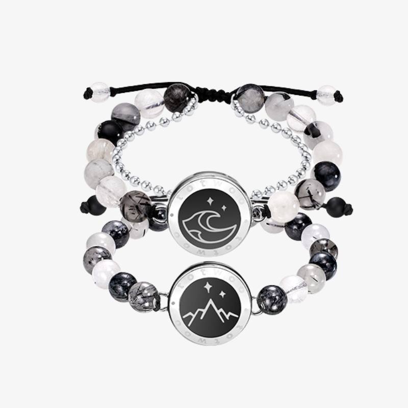 Mountain&Sea Touch Bracelets with Black Tourmaline – totwoo