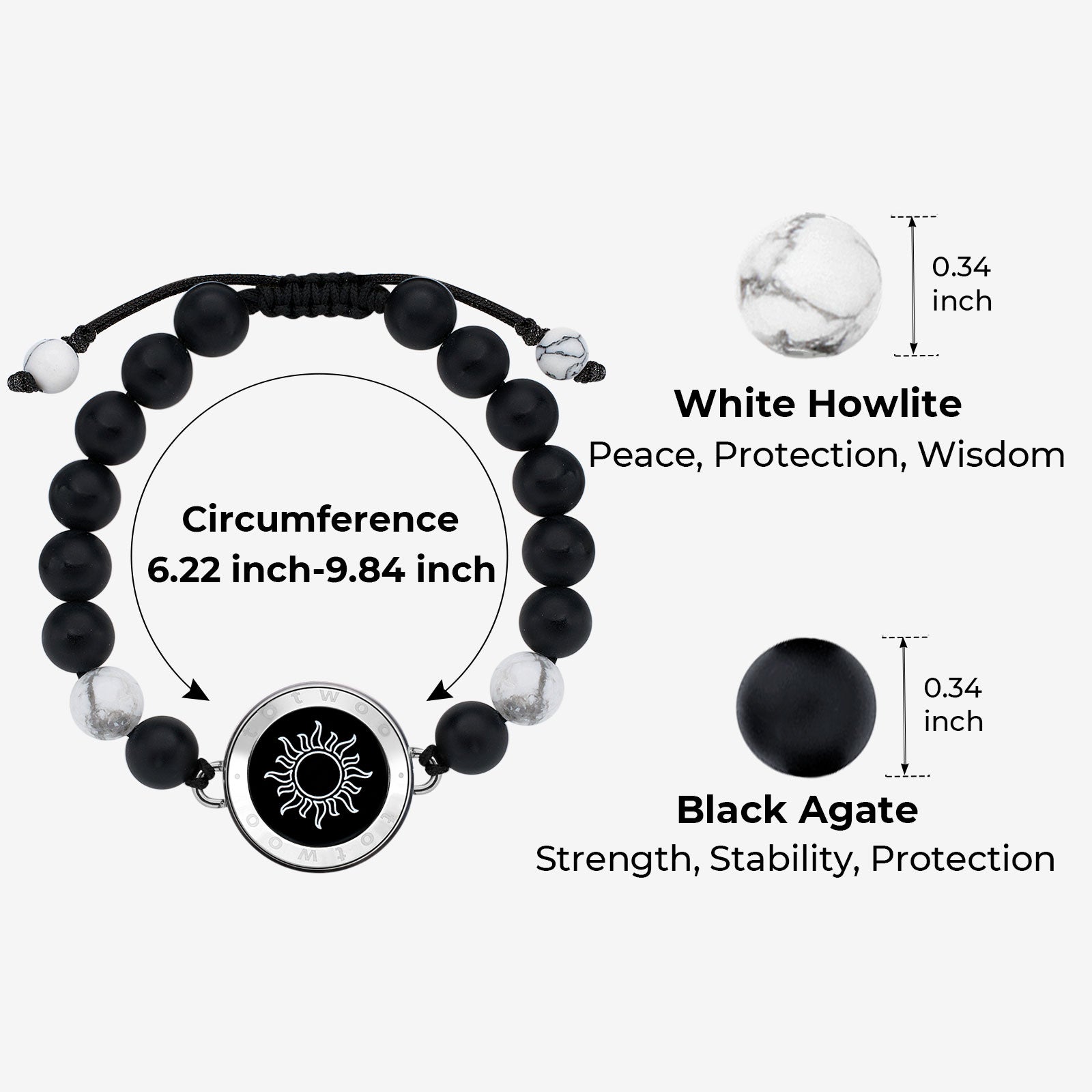 Sun&Moon Touch Bracelets with Matching Beads – totwoo – totwoo